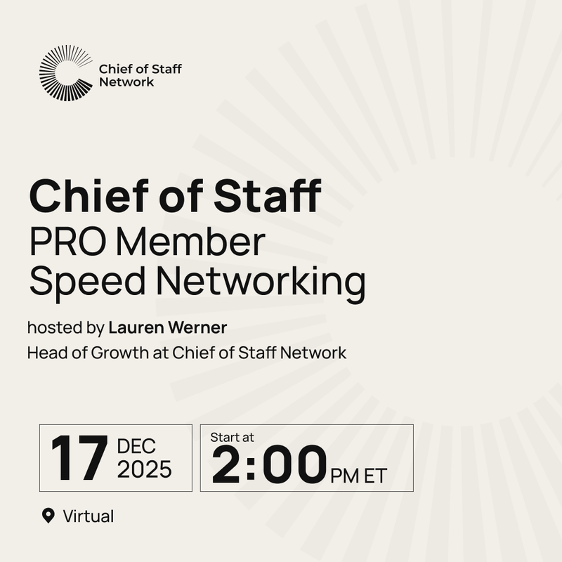 33 Chief of Staff Interview Questions with Sample Answers