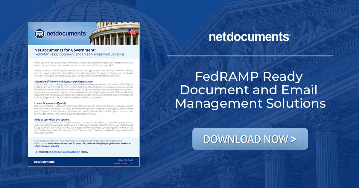 Document Management System for Government | NetDocuments