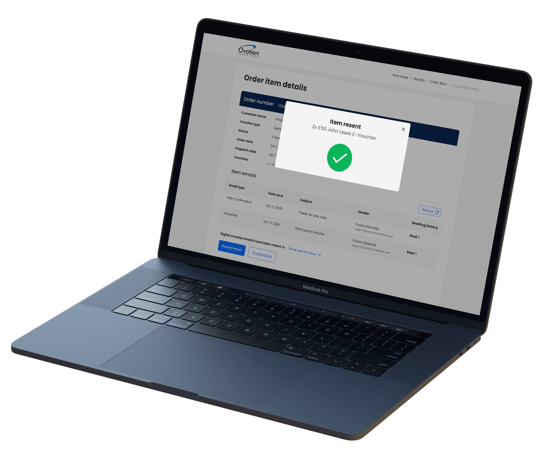 Customer Service Software App | Ovation Incentives
