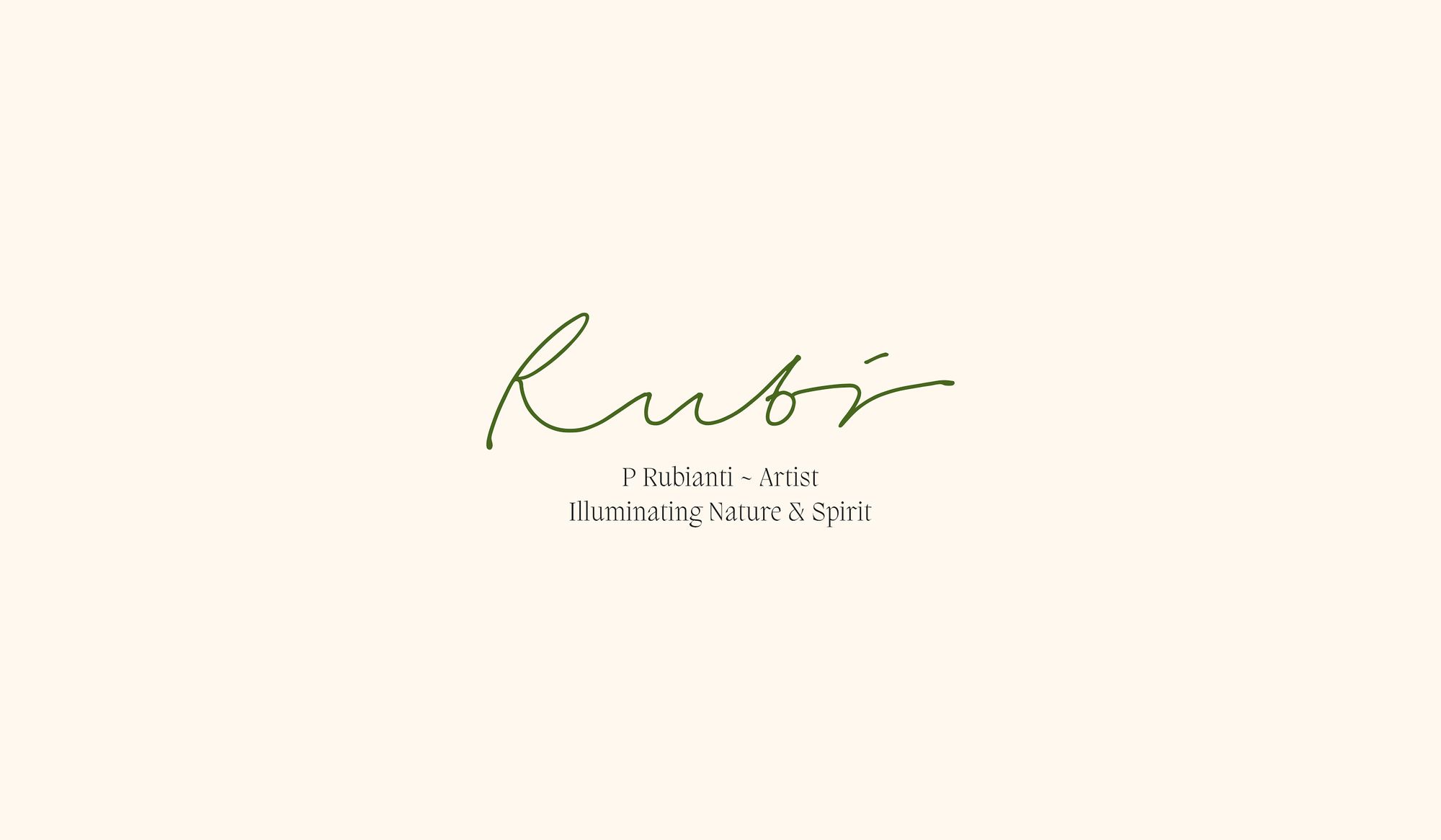 Holistic, strategic and intuitive design for Rubi Patricia