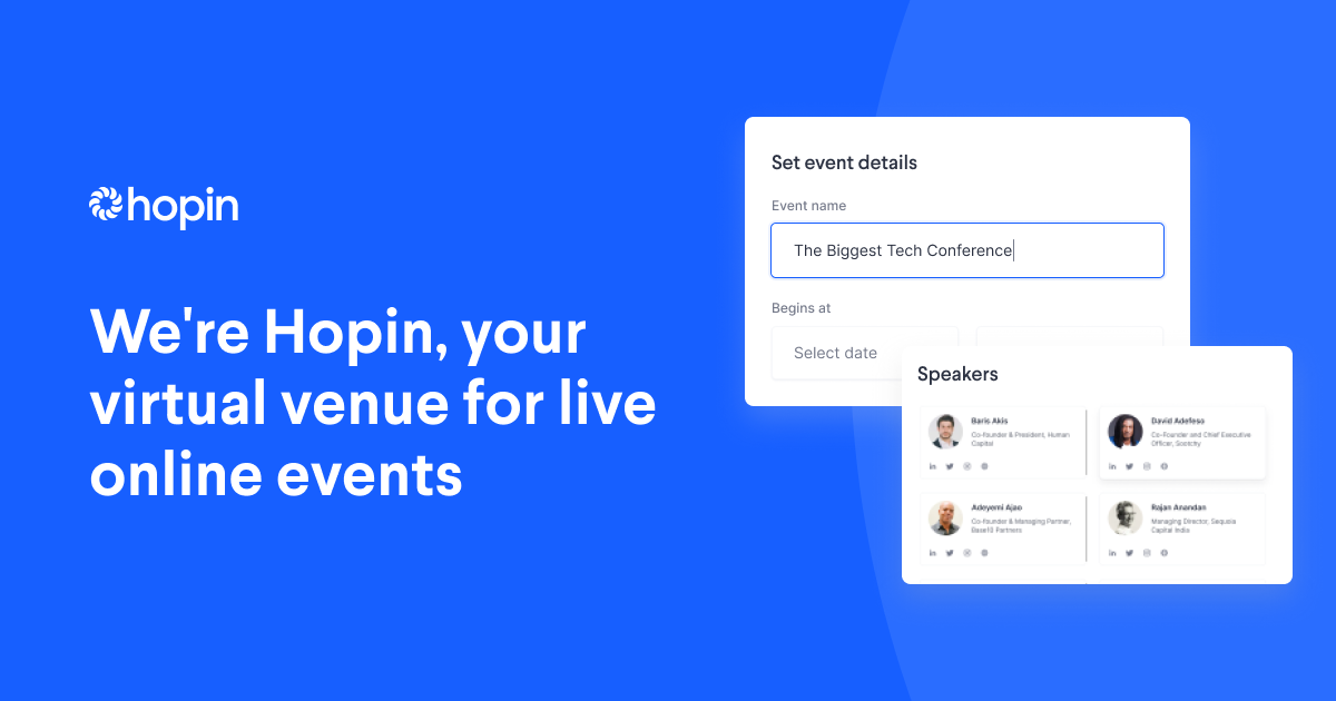 About Us - Your Virtual Venue for Live Online Events | Hopin