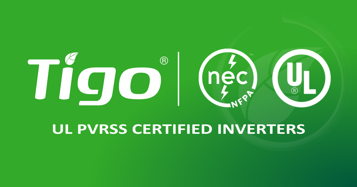 UL PVRSS certified inverters with Tigo TS4 | Tigo Energy