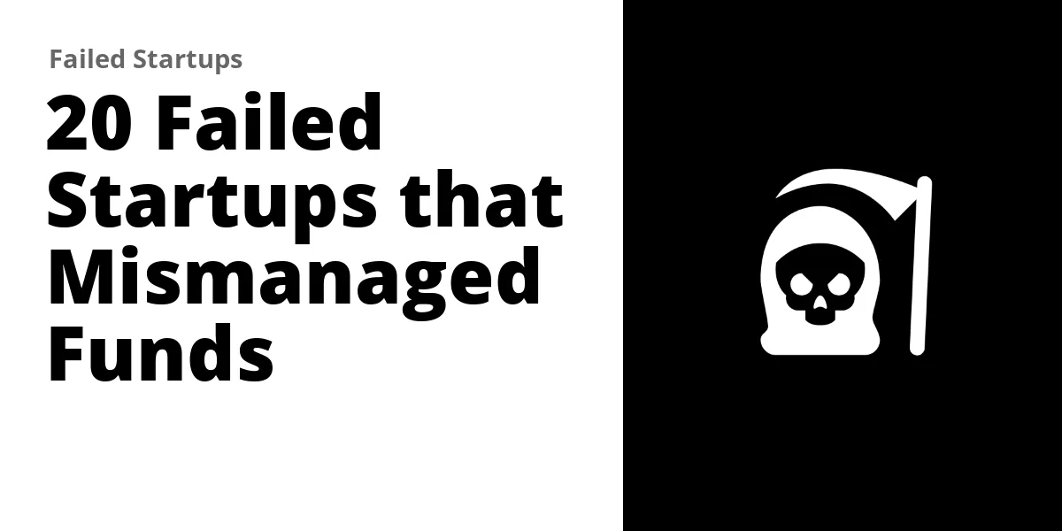 20 Failed Startups that Mismanaged Funds