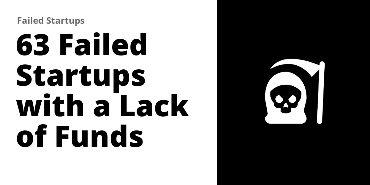 63 Failed Startups with a Lack of Funds