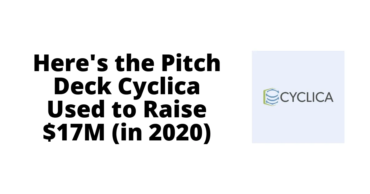The Pitch Deck Cyclica Used to Raise $17M