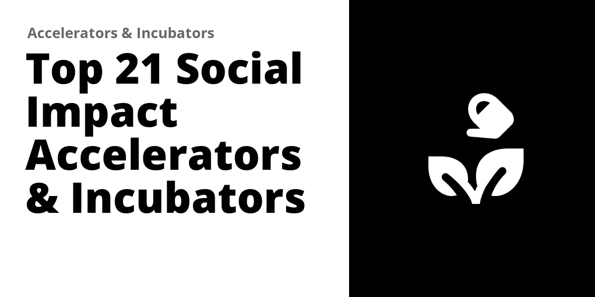 Top 20 Social Impact Accelerators and Incubators in 2024