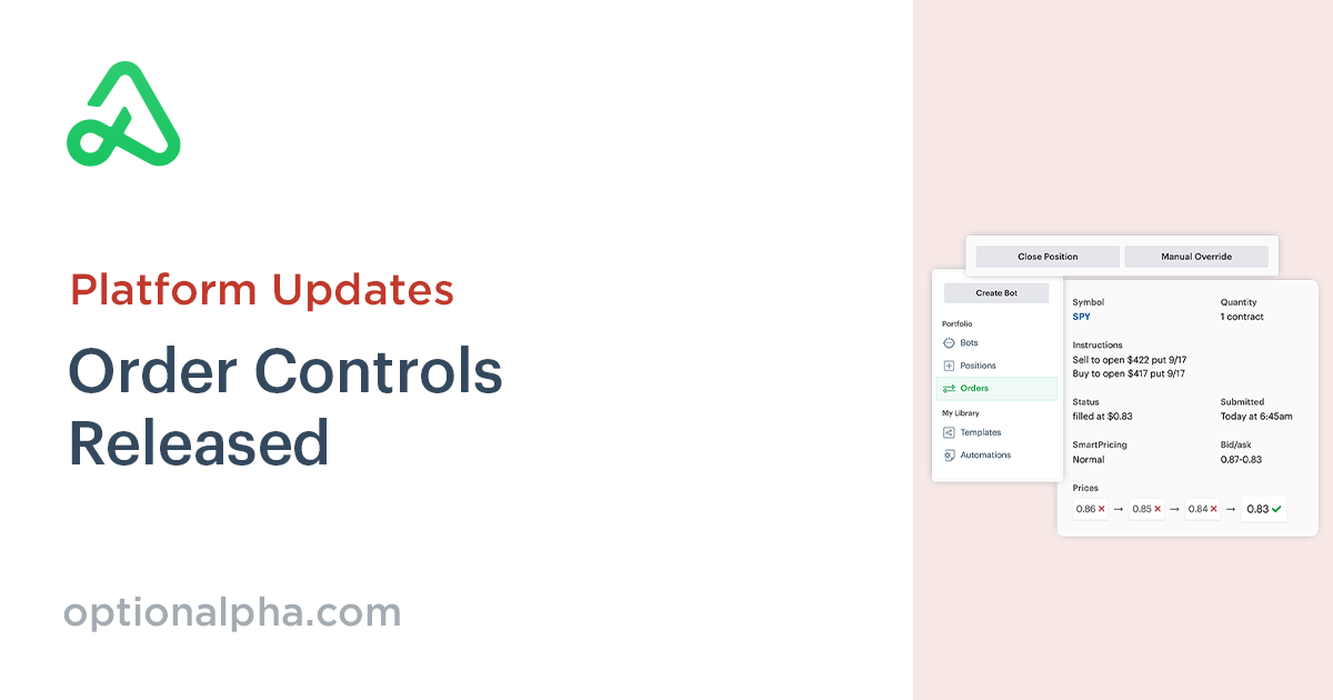 Order Controls Released | Option Alpha Blog