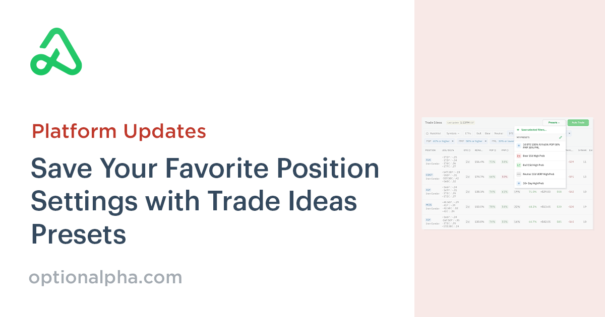 Trade Ideas Presets | Option Alpha