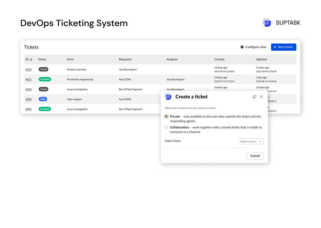 Software de Gestão de Facilities - Suptask