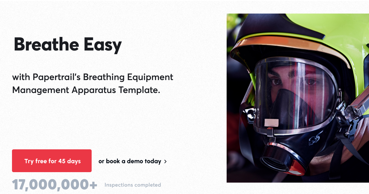 Breathing Apparatus Equipment Management Template