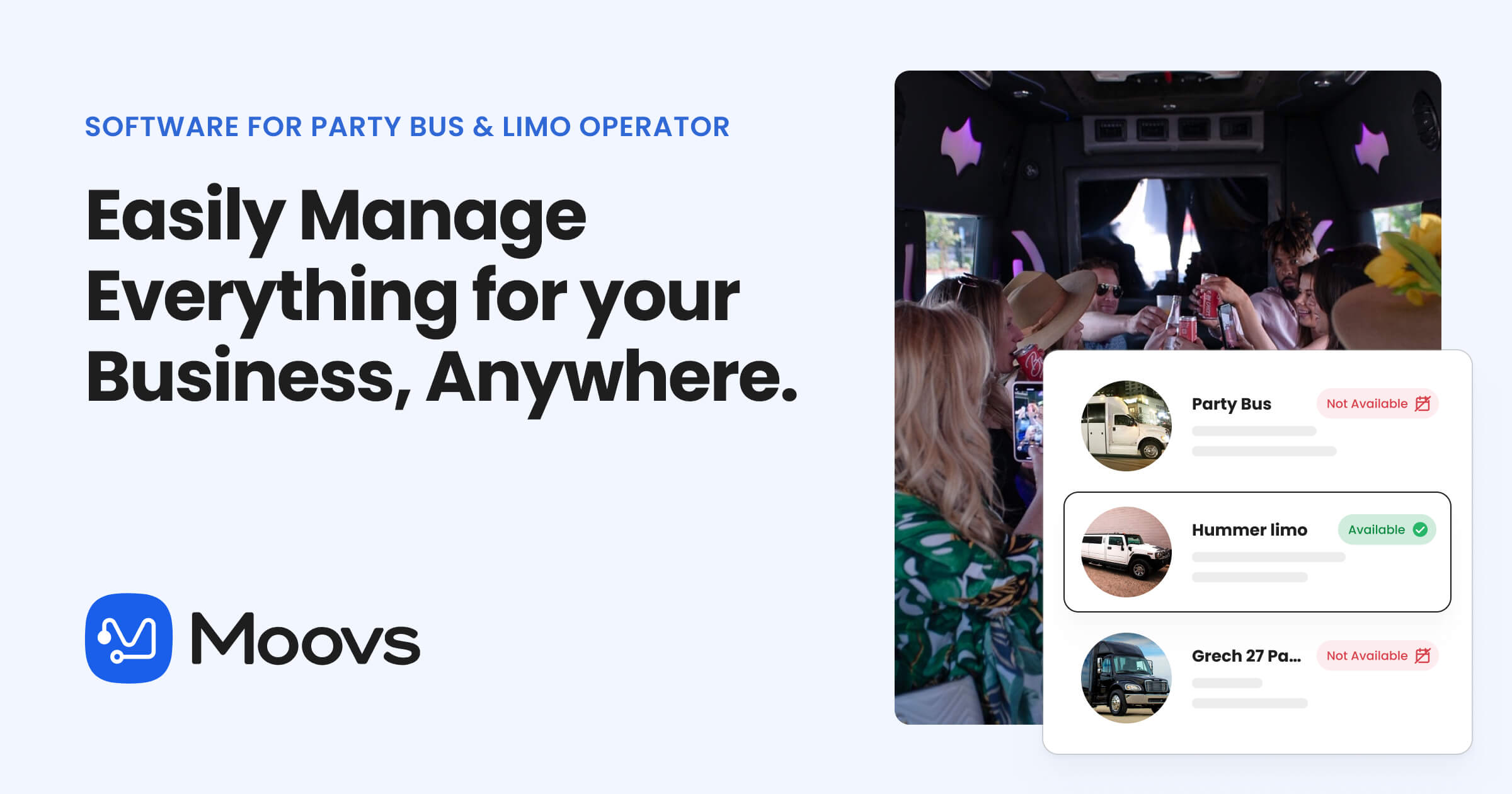 Software for Party Bus & Limo Operator — Moovs