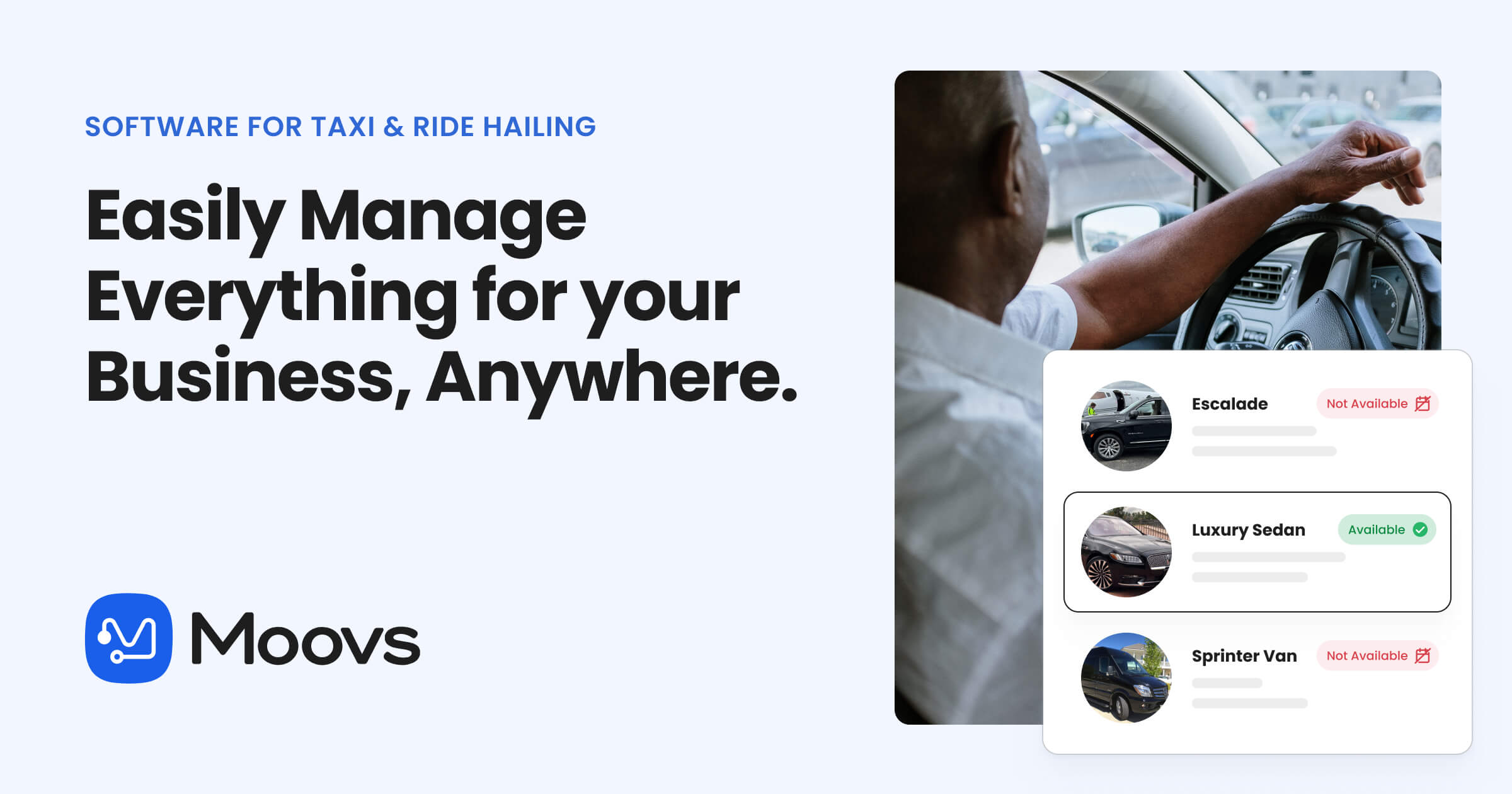 Software for Taxi & Ride Hailing Operator — Moovs