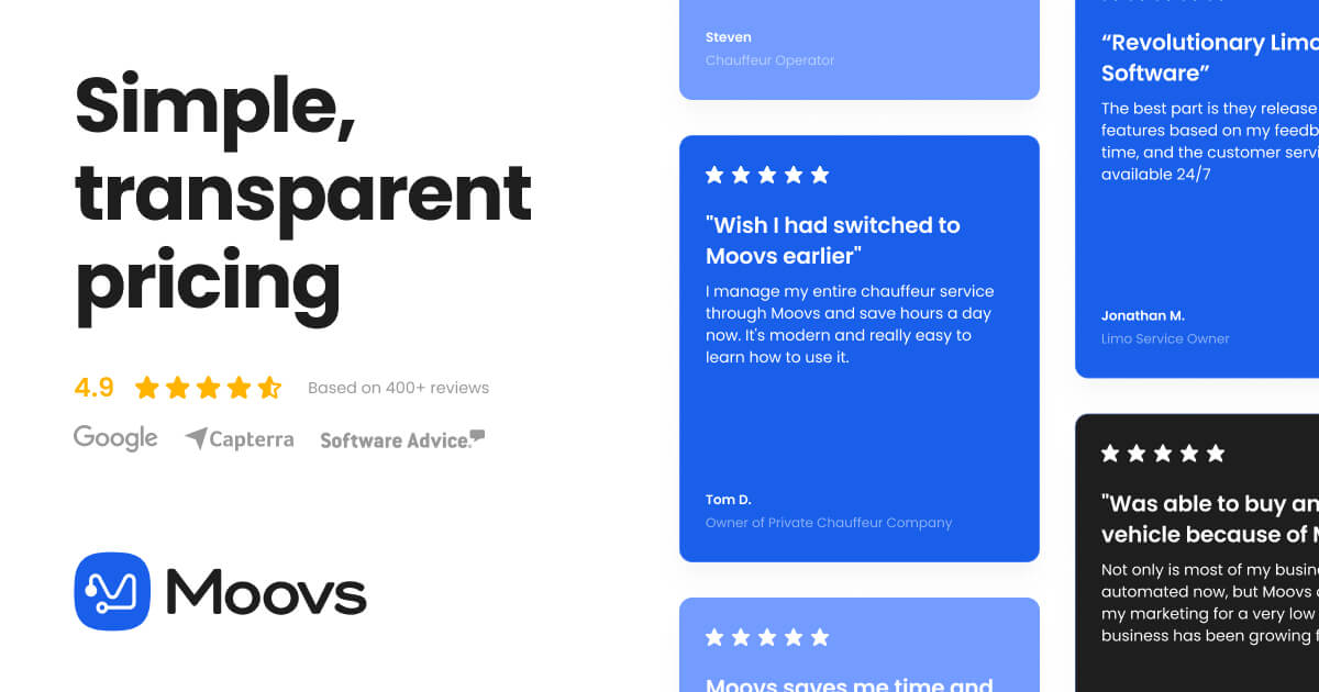 Pricing — Moovs App