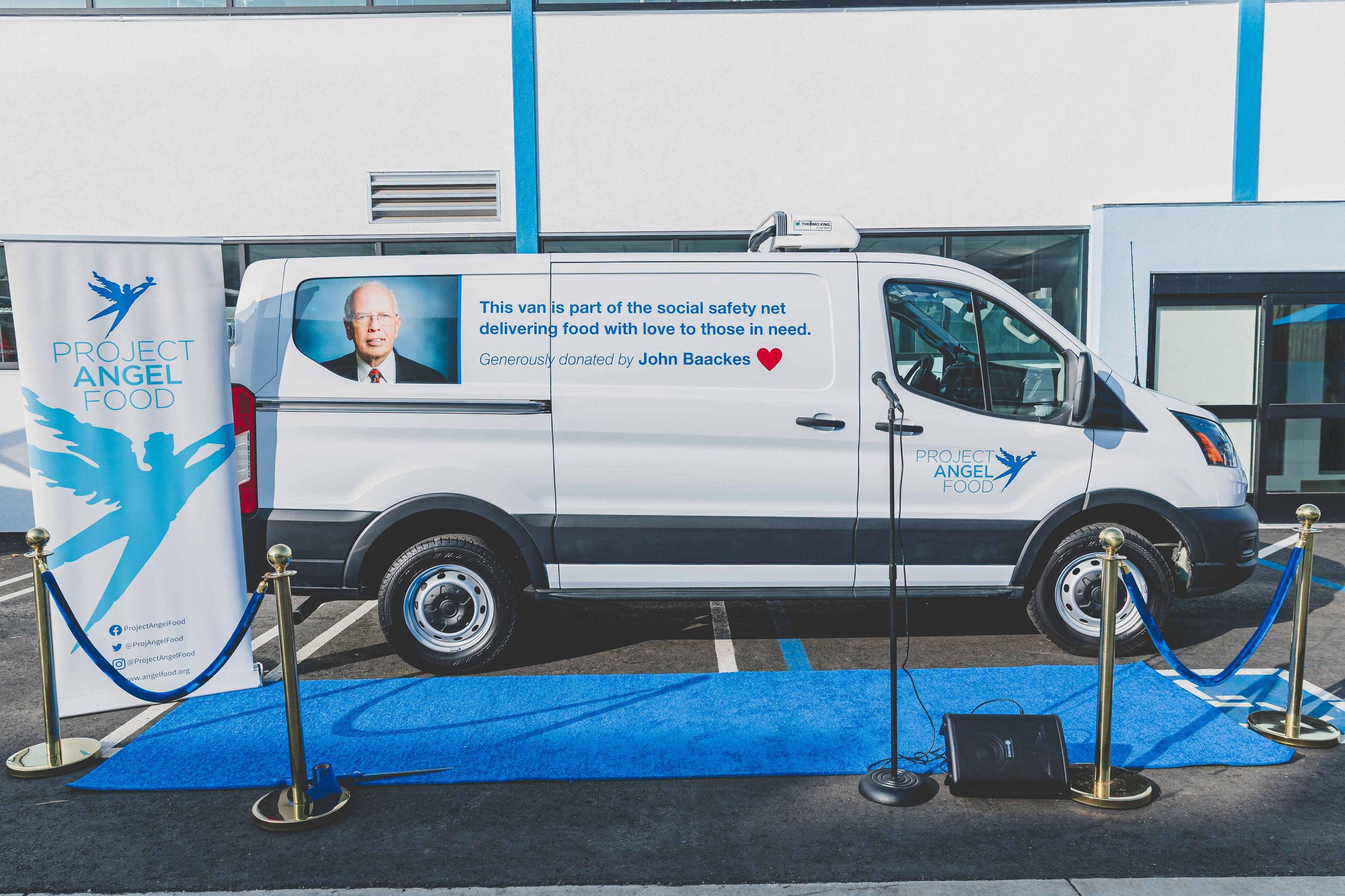 PROJECT ANGEL FOOD HOSTS VAN DEDICATION FOR TRUSTEE JOHN BAACKES