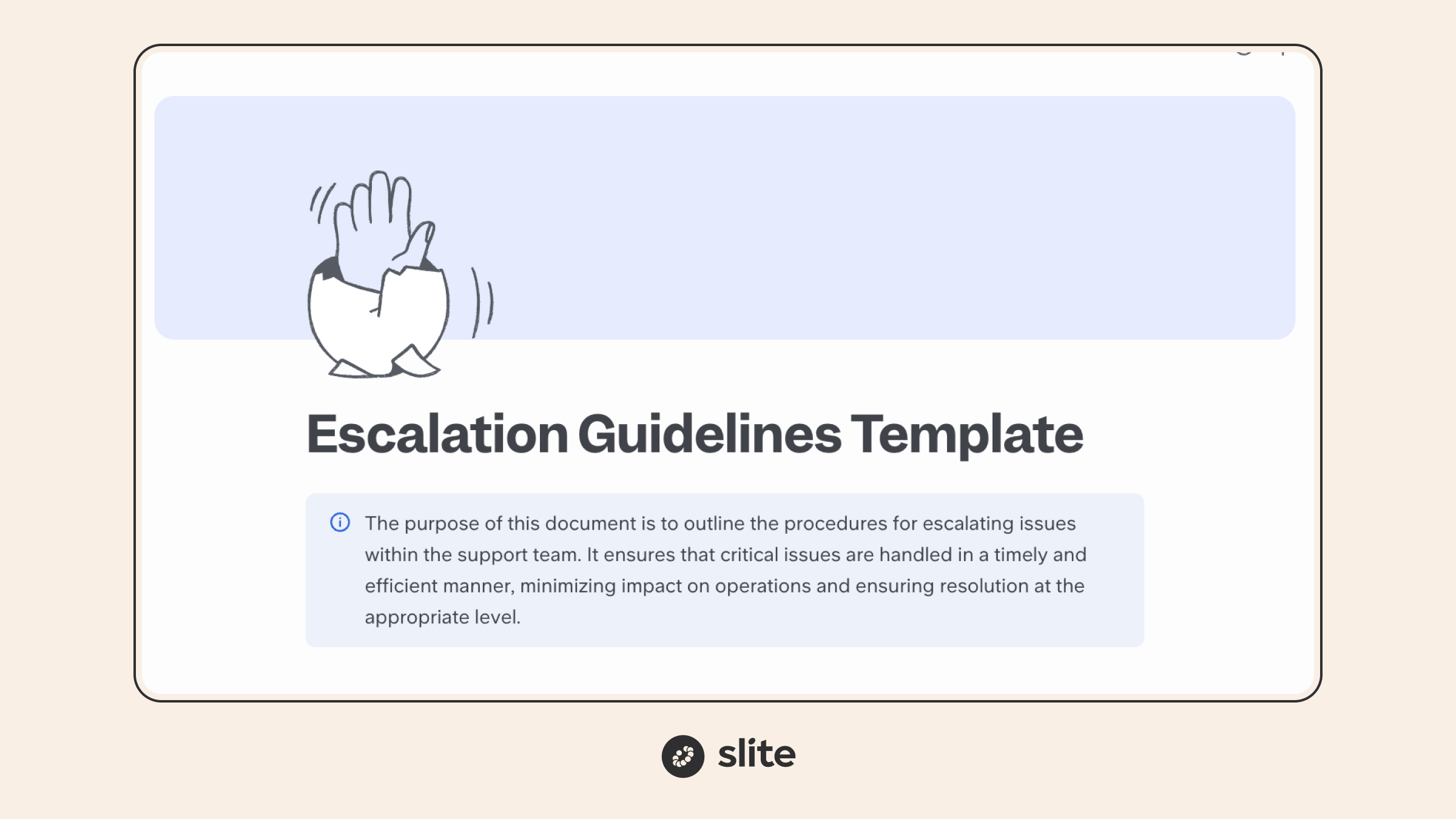 Escalation Guidelines Template for Support Teams | Slite