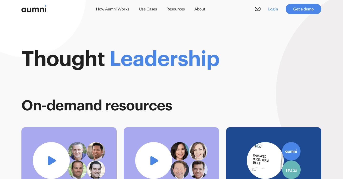 Thought Leadership — Aumni