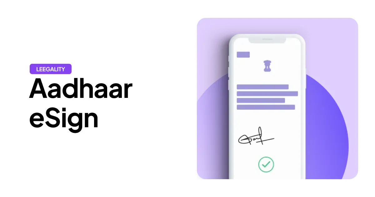 Aadhaar eSign India - esign documents using Aadhaar