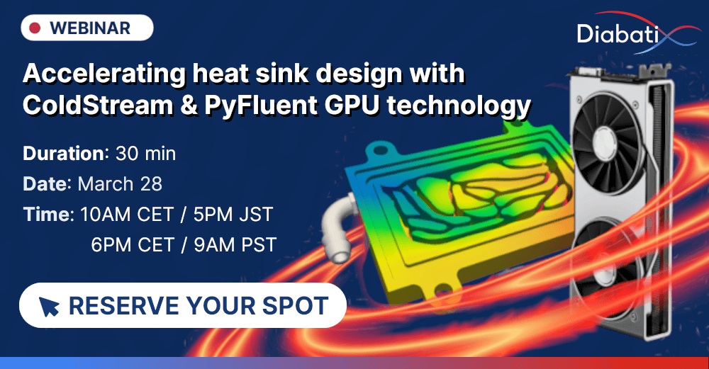 Accelerating heat sink design with ColdStream & PyFluent GPU technology - Diabatix Webinar