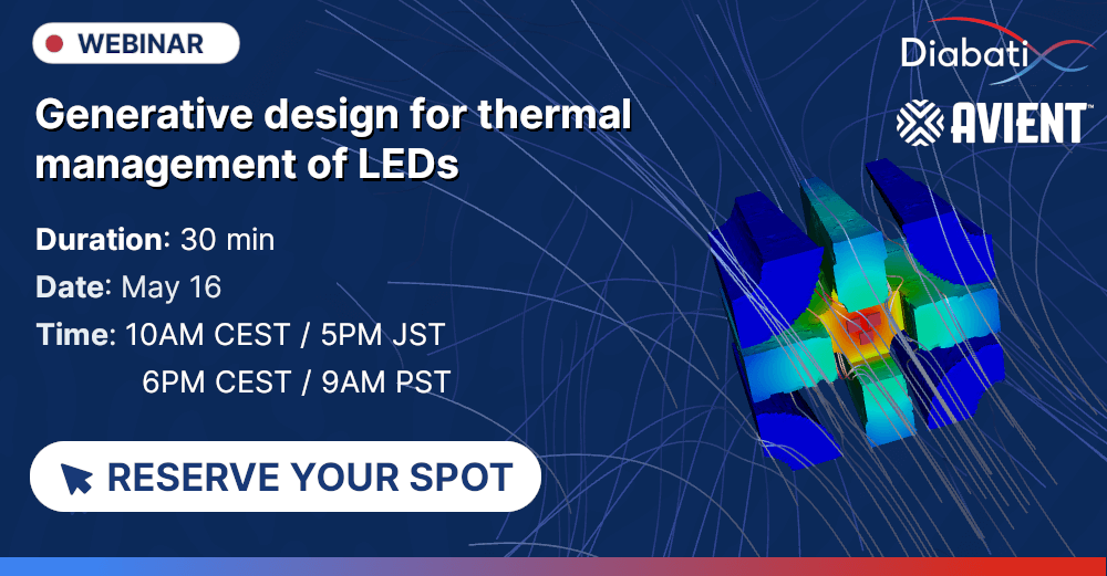 Generative design for thermal management of LEDs - Diabatix Webinar