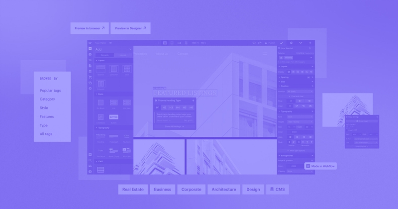 13 eye-catching real estate website templates | Webflow Blog
