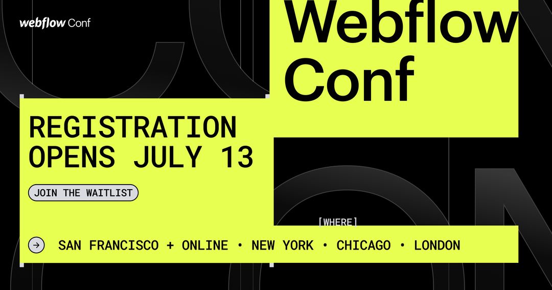 Webflow Conf 2023 registration is live! | Webflow Blog