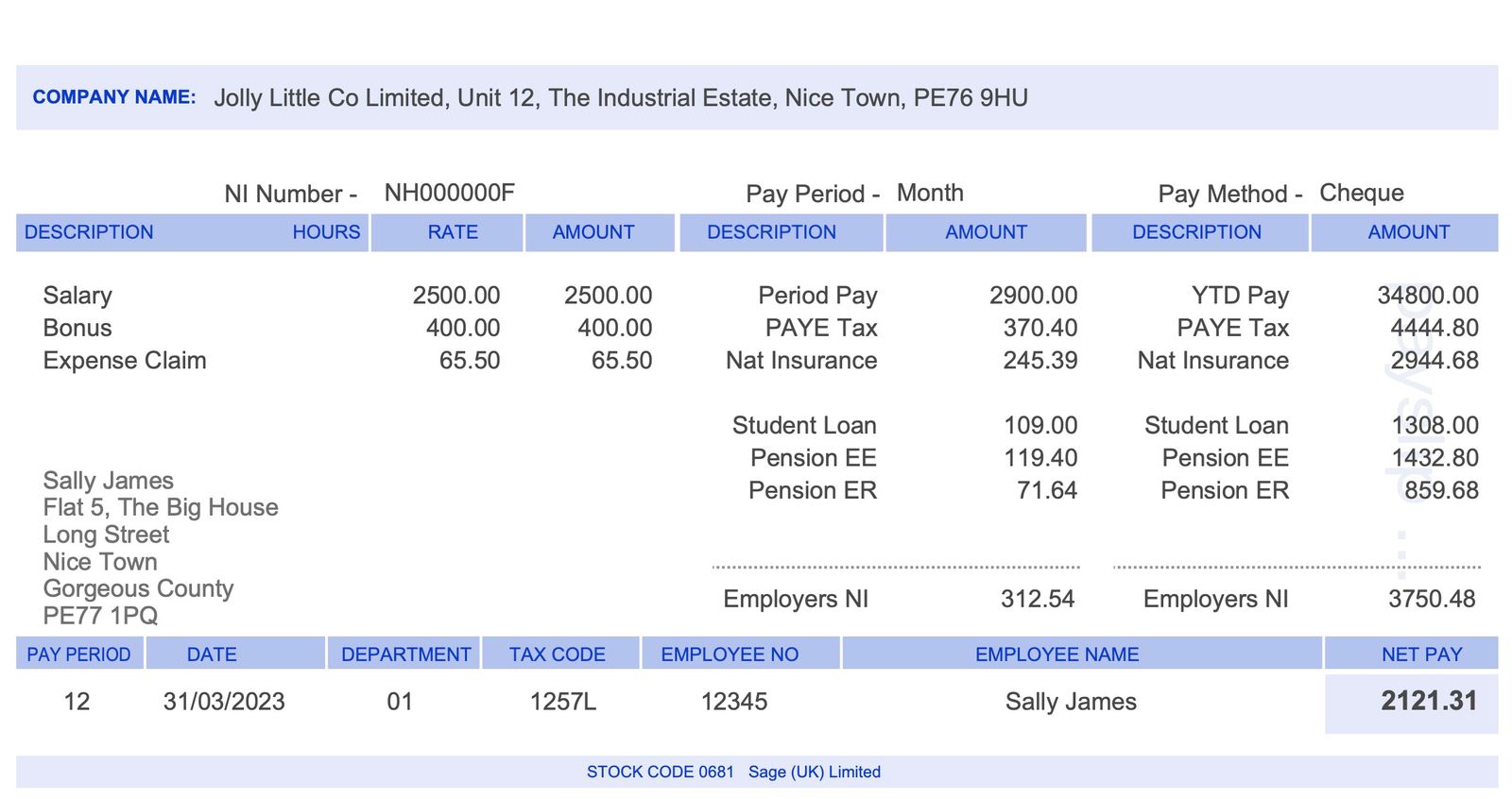 OS Payroll | Your Payslip Document Explained