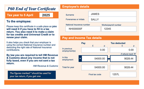 P60 Meaning Explained | What Your Tax Form Tells You | Try a Free Sample