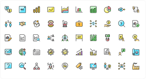 1000 Cute Color Icons