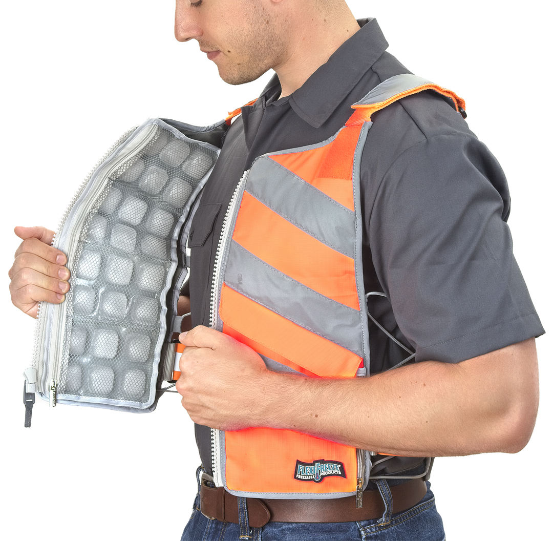 The Best Cooling Vest for Workers | Flexifreeze Ice Vest