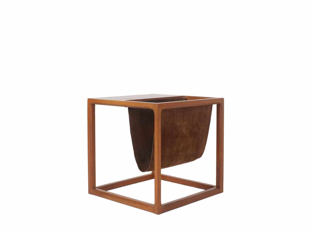 Danish Cube Magazine Rack / Side Table by Kai Kristiansen, 1960s ...