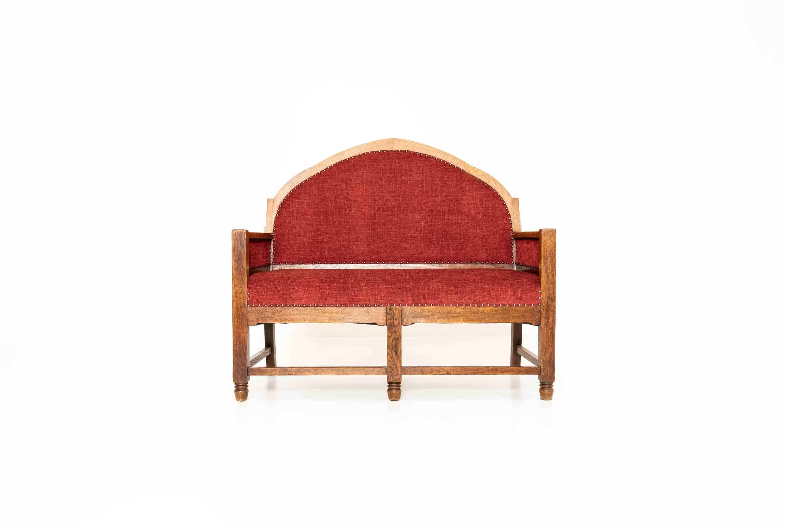 Amsterdam School Hall Bench, The Netherlands 1930s | AtKris Studio