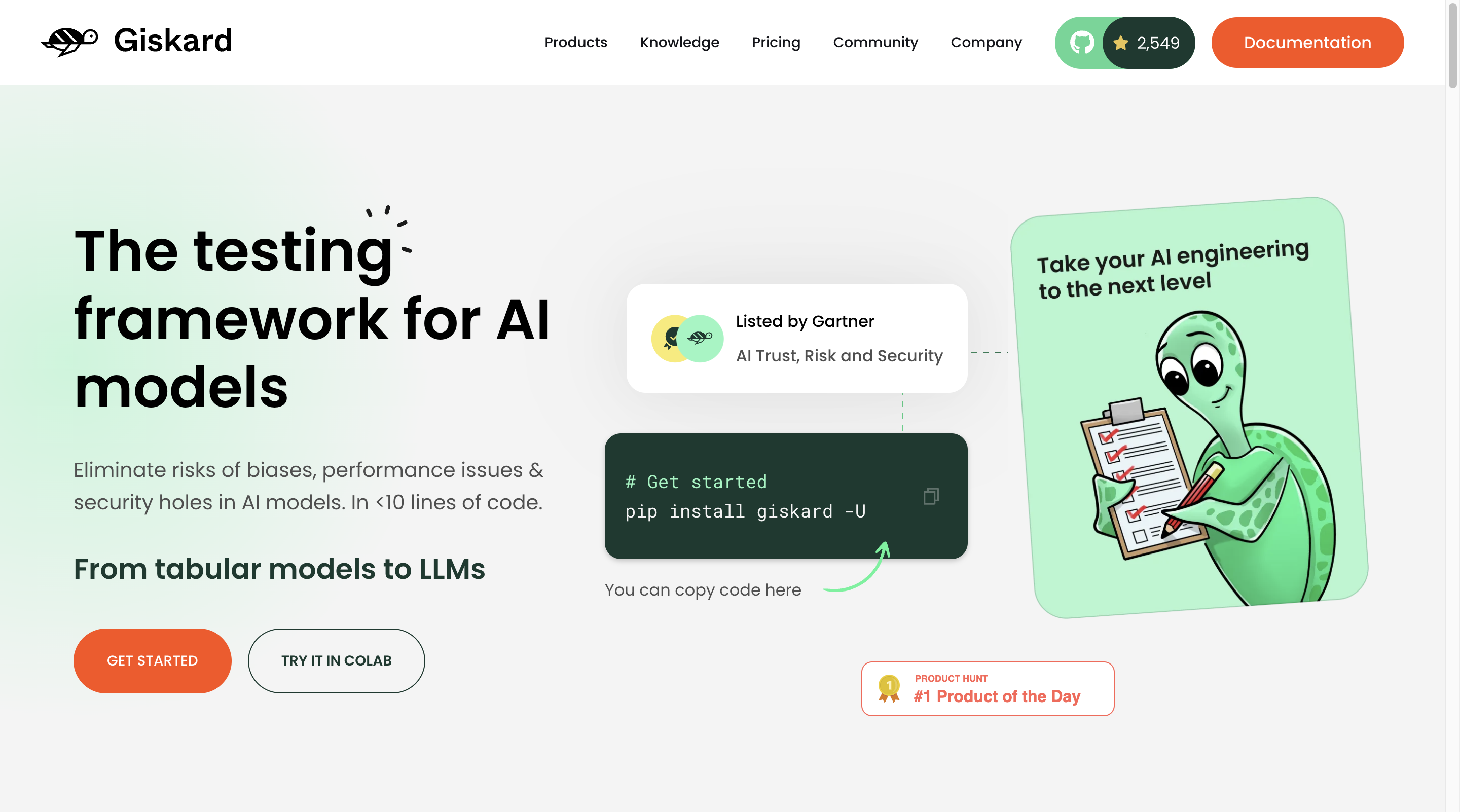 Giskard - Testing platform for AI systems
