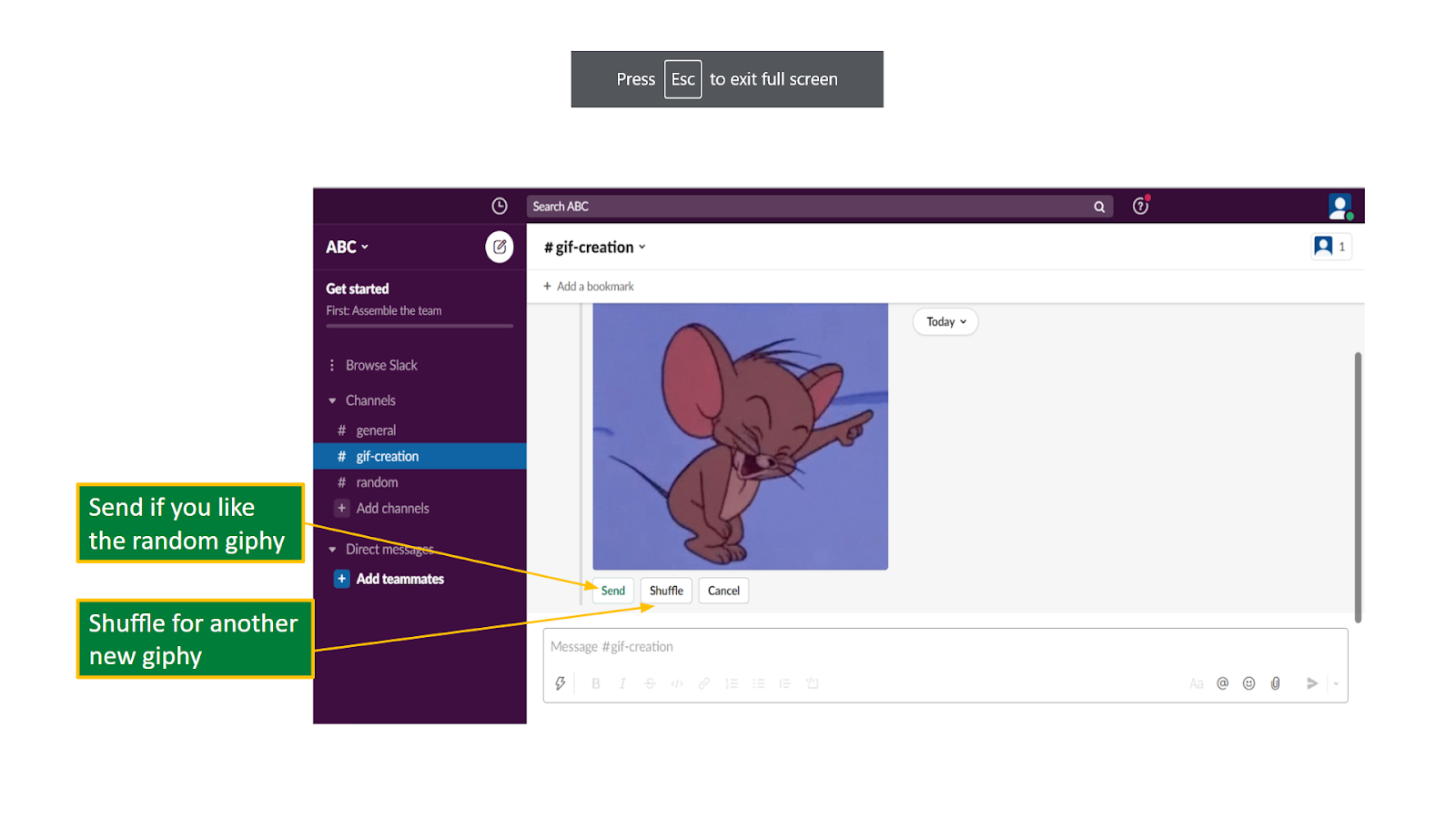 How to Use GIPHY in Slack? Install and Send GIFs on Slack!