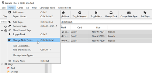 Anki: Configuring Note Types