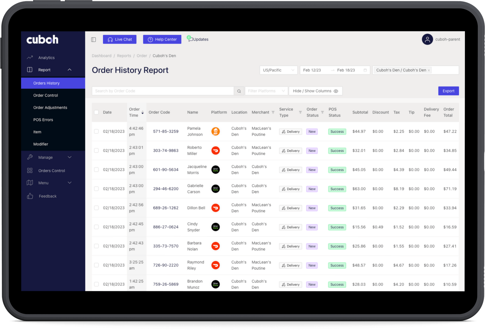 Cuboh – POS Integrations For Your Online Orders