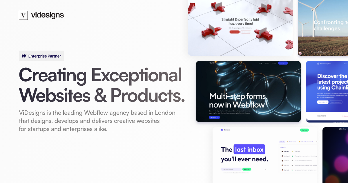 ViDesigns - Leading Webflow Agency UK | Official Webflow Enterprise Partner