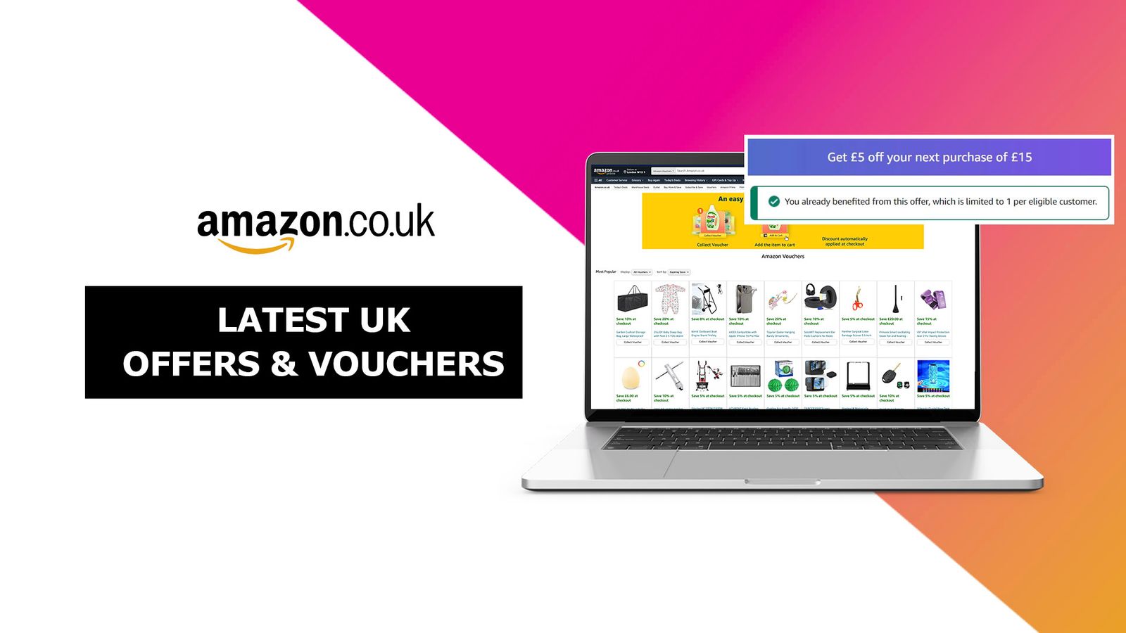 Amazon £5 Off £15 Code & Offers In The UK (2025)