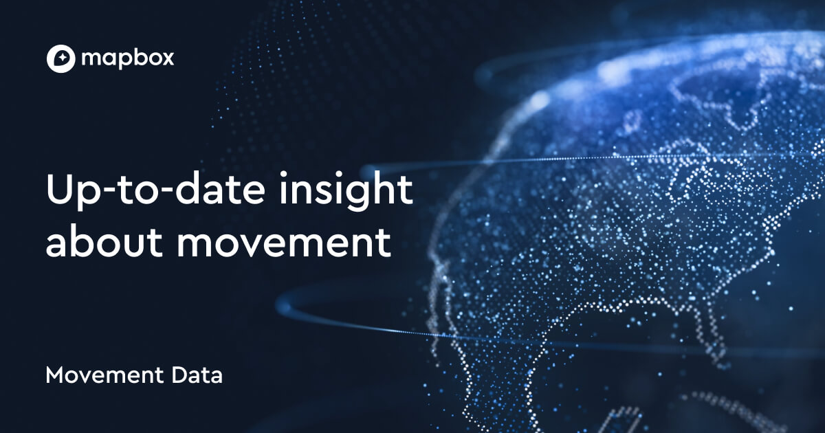 On demand mobility data with Mapbox Movement