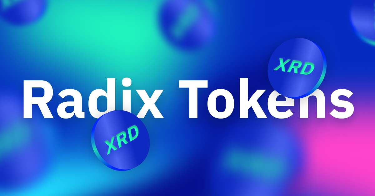 Radix DLT | XRD Tokens