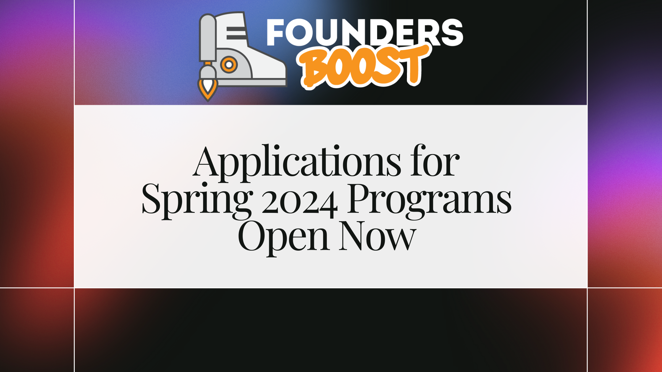 FoundersBoost Pre-Accelerator
