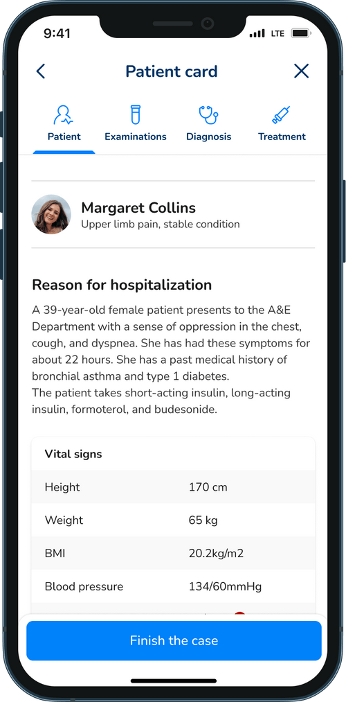 Medcases Virtual Patient | Medical Simulation