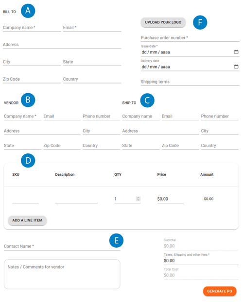 Free PO: Purchase Order Template, Form Download 2024