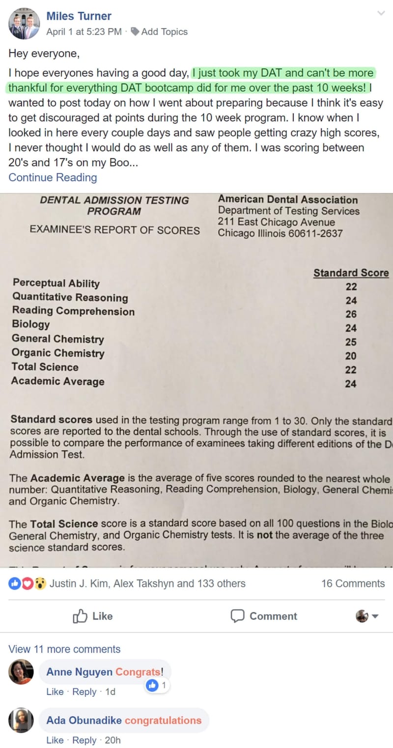 Student & Customer Reviews | DAT Bootcamp