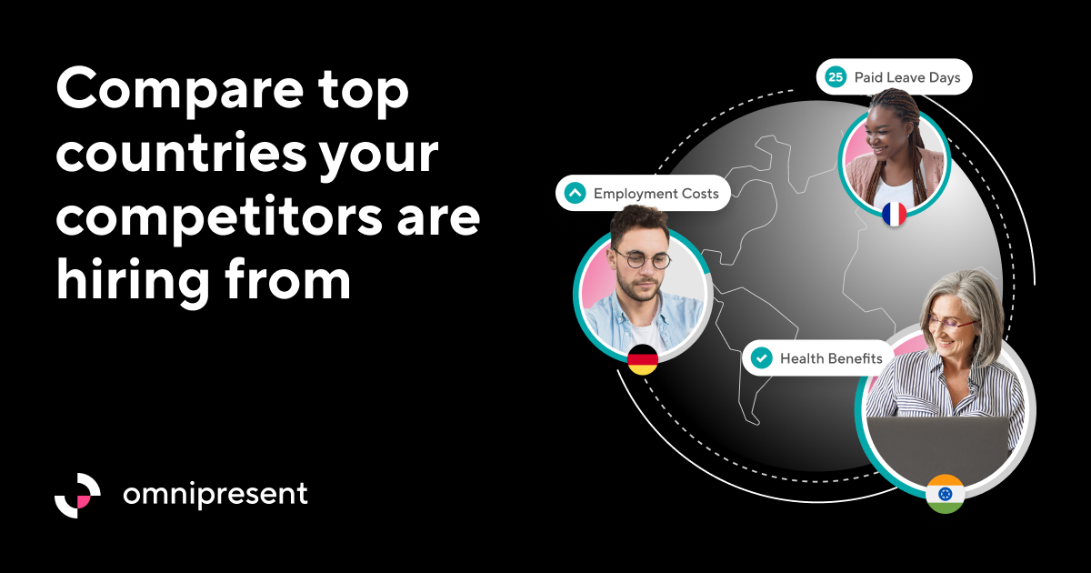 Compare top countries your competitors are hiring from | Omnipresent