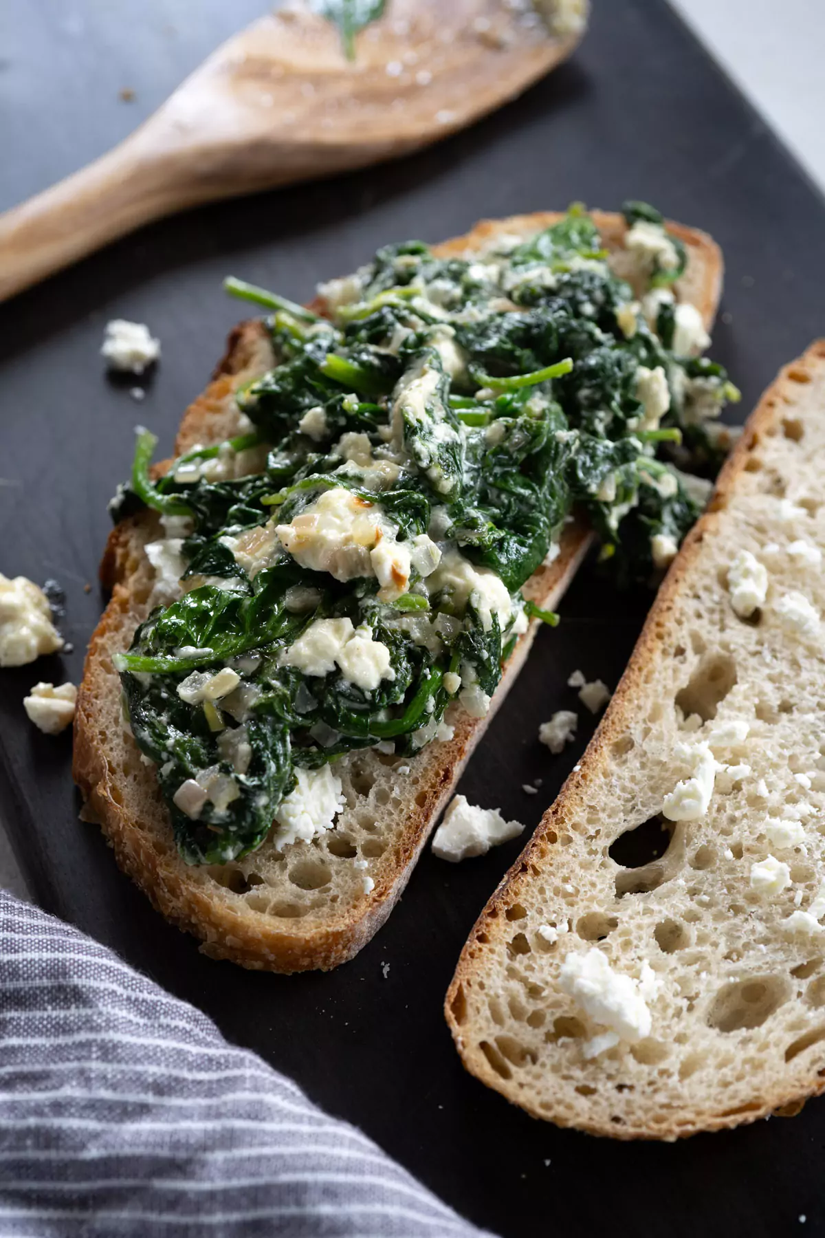 Simple Spinach and Feta Grilled Cheese Sandwich