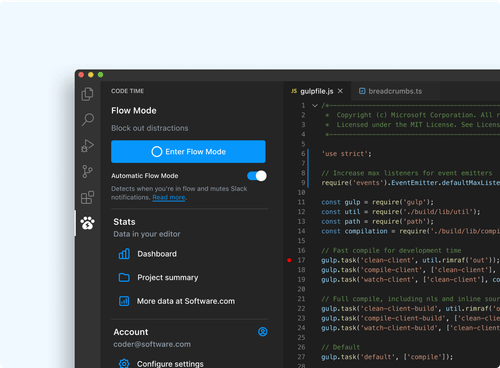 Time Tracking for Visual Studio Code | Code Time