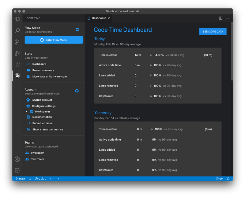 Time Tracking for Visual Studio Code | Code Time