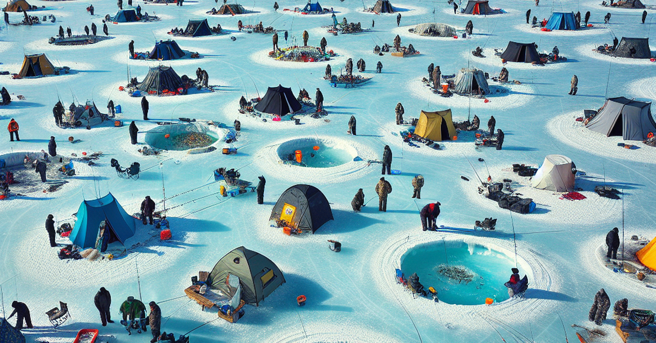 10 Incredible Ice Fishing Setups on Frozen Lakes