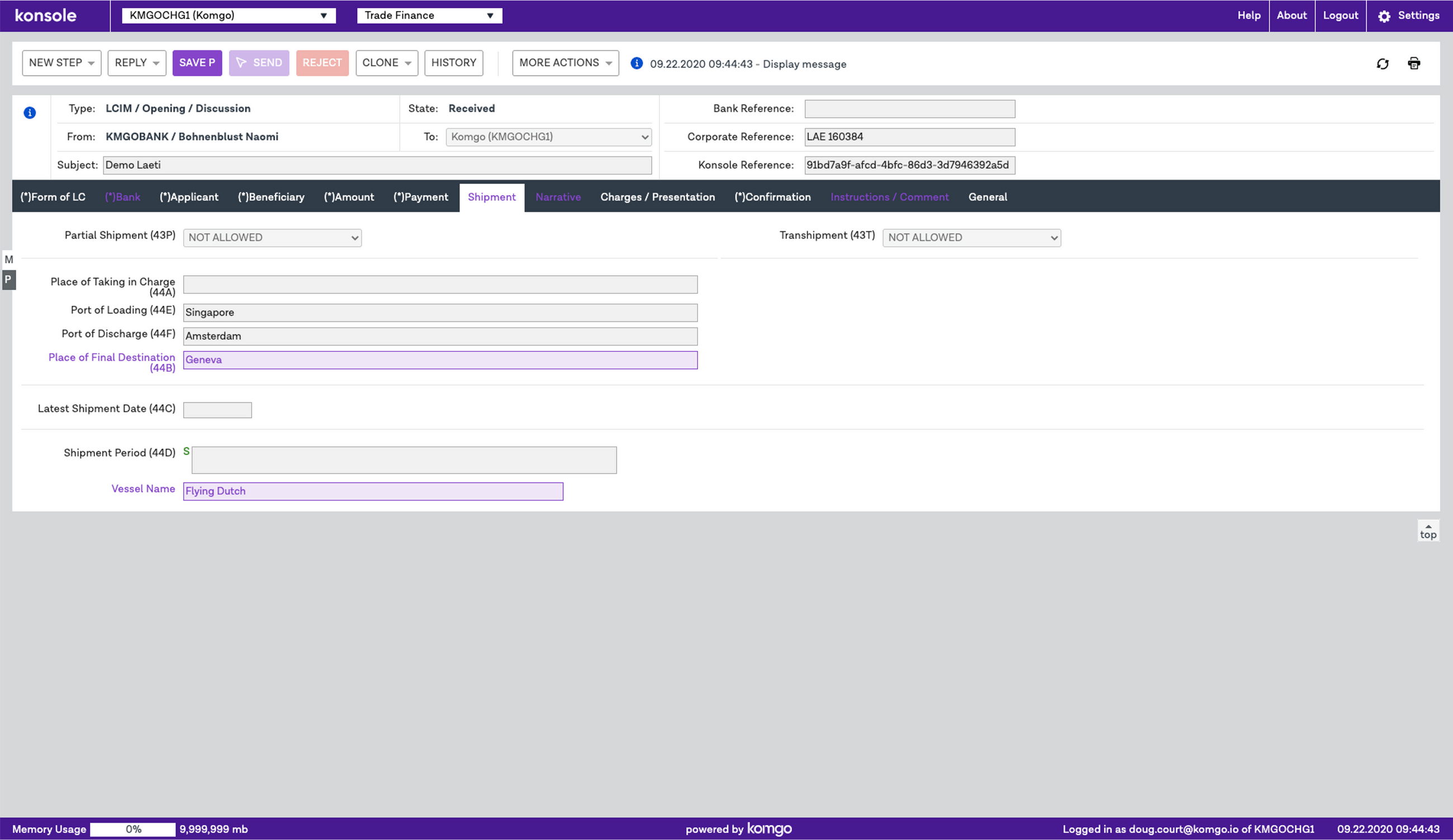 Konsole - Trade Finance Platform for Financial Institutions