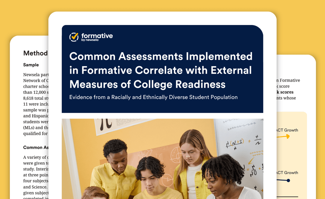 Common Assessments Implemented in Formative Correlate with External ...